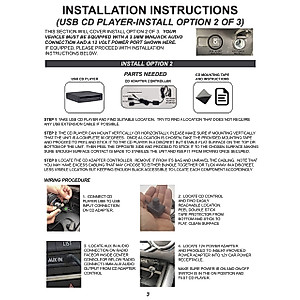 (AIE) – “Add-on” Car CD Player – Deluxe USB Integrated Kit - Universal Connection Guaranteed for Any Vehicle (3 Connection Options) – CDUSB-Deluxe