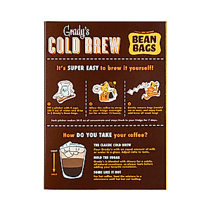 GRADY’S COLD BREW Coffee Pouches | New Orleans Style | 100% Arabica Ground Coffee & Chicory | TWO Boxes of Four Easy-to-Brew Bean Bags | Makes 24 drinks
