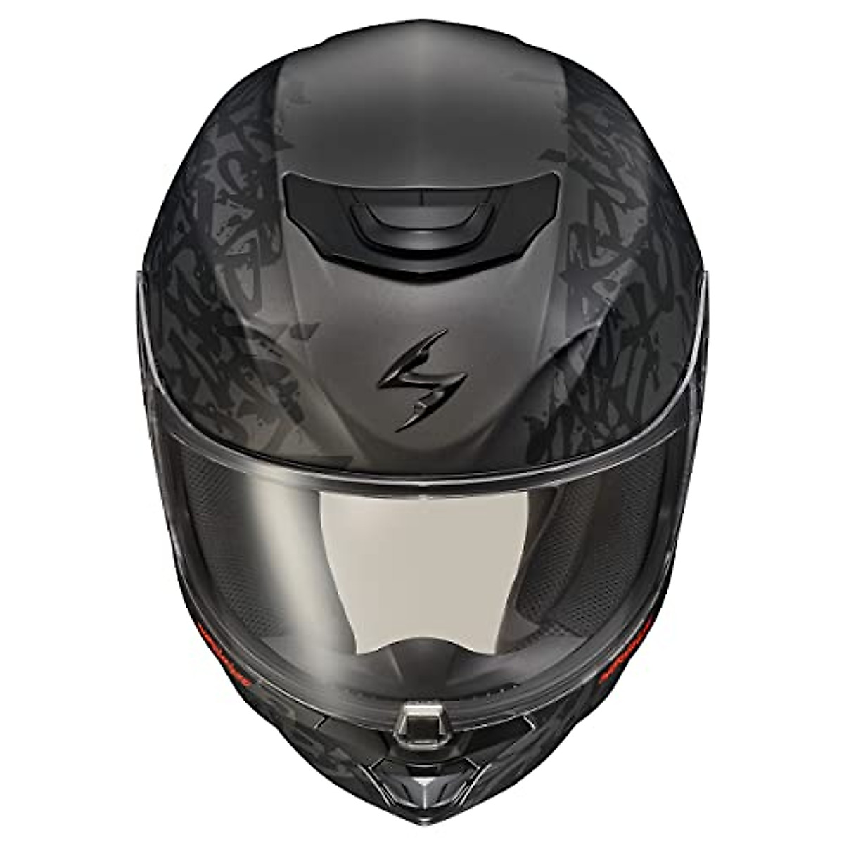 ScorpionEXO R420 Grunge Full Face Polycarbonate Intergrated Bluetooth Speaker Pockets DOT Approved Unisex Adult Motorcycle Helmet (Phantom - 2X-Large)