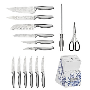 Cuisinart 15pc Caskata Collection™ Stainless Steel Hollow Handle Cutlery Block Set, C77SS-15PKCA