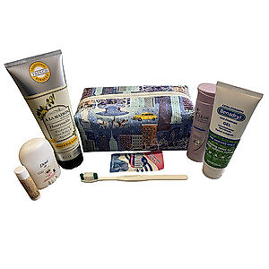 Snowy Manhattan NYC Boxy Pouch, Toiletry Bag, Dopp Bag, Zipper Pouch, Accessory Bag, Dopp Kit, Travel Bag, New York City Theme (B319)