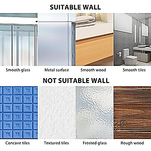 WXJ13 2 Pieces Strong Adhesive Shower Head Holder,No Drilling Wall Mounted Shower Bracket