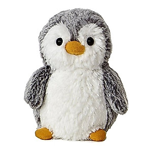Bundle of 4 Aurora World Pom Pom Penguin Bright Pink, Blue, Purple and Gray Plush, 6"