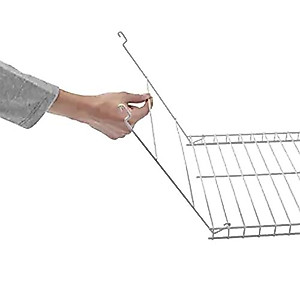 Rubbermaid Universal Closet 24 Inch Long Durable Steel Custom Wire Hanging Added Storage Shelf Accessory, White