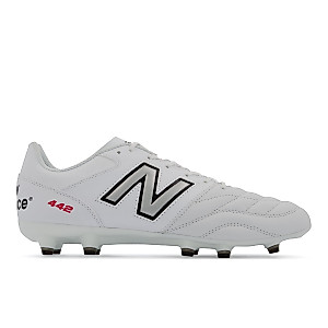 New Balance Men's 442 V2 Team FG Soccer Shoe, White/Black, 7 Wide