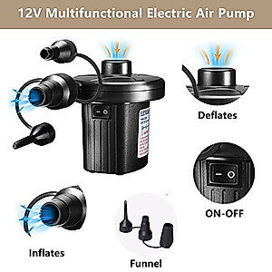 MOMERYAYA SUV Air Mattress Camping Bed,Car Mattress Back Seat,Portable Foldable Car Air Bed,SUV Sleeping Pad, Car Bed Mattress for Home & Travel & Picnic & Camping,Black