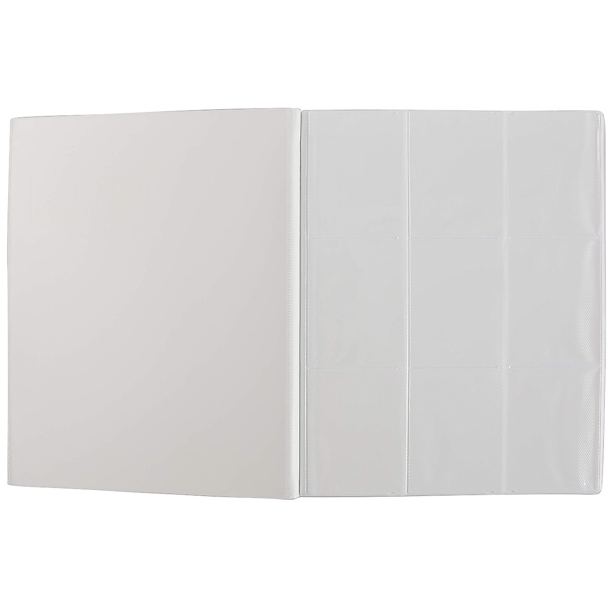 Monster Protectors 9 Pocket Trading Card Binder - Holofoil White w White Pages Album, Anti-Theft TCG Protection w Side Loading Padded Pockets, Double Sided, Holds 360 Cards, Sport, Kpop, Xmas Gift