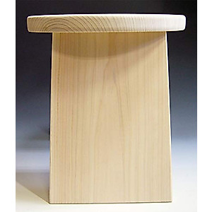 Kiso Craft Wooden Bath Chair, Healing Incense, Made in Japan, Cypress (Foot Height), Width 11.8 x Depth 10.4 x Height 11.8 inches (30 x 26.5 x 3