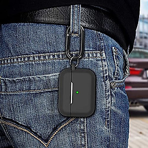 Airpods Pro Case Cover,Doboli Silicone Protective Case for Apple Airpod Pro (Front LED Visible) Black