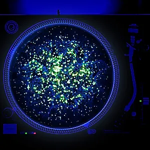 Gnarley Buds - DJ Turntable Slipmat 12 inch GLOW (glows under black light)