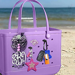 2pcs Key Holder for Bogg Bag, Accessories for Bogg Bags Original X Large, Insert Charm Carabiner Keychain Compatible with Bogg Bag Beach Tote Bag for Finding Your Keys In Your Bogg Bag Quickly