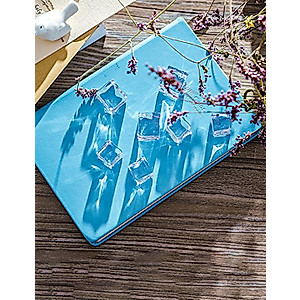 DomeStar Clear Fake Ice Cubes, 20 PCS 0.8" Plastic Ice Cubes Acrylic Clear Ice Rock Diamond Crystals Square Fake Ice Cubes Display for Home Decoration Wedding Centerpiece Vase Fillers