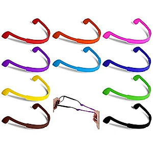 ELANE 10 Pcs Eyeglass Straps for Kids,Safety Eyewear Retainers Glasses Strap for Kids,Eyeglass Straps for Sports