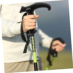VILLFUL Accessories for Men Outdoor Walking Stick Hiking Stick Accessories Plastic Cane Head Polished Stick Handle Walking Cane Head Knob Trekking Poles Polishing Stick Miss Black Handles