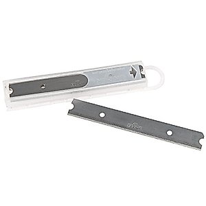 Unger 987300, 12 inch Professional 4" All-Purpose Scraper Replacement Blades (10 pack), Window, Glass, & Floor Scraper, Adhesive, Paint, Sticker, and Gum Removal, Dual-Sided, 10 Count