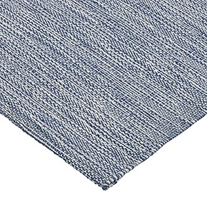 VCNY Home | Heathered Collection | Blue Flatweave Indoor/Outdoor Layering Rug, 24" x 36"