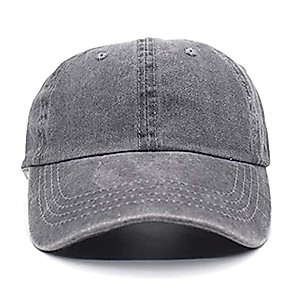 Wahsed-Cotton Baseball-Hats Toddler Baby-Boys-Girls - Sun Protection Infant Child Hats Fit for 2-8Years (Grey + Pink 2Pieces, 52cm Fit for 2-8 Years)