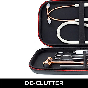 MDF Instruments MD One Stainless Steel Premium Dual Head Pediatric Stethoscope - Limited Edition MPrints - Galaxy (MDF777C-GX) + Medical Travel Case - Medium (MDFSCM12)