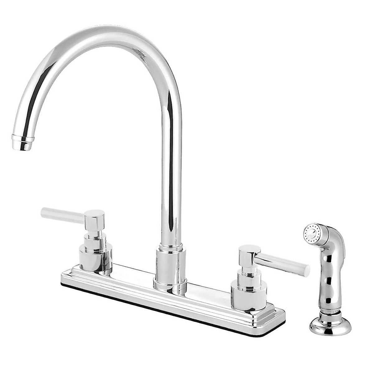 Kingston Brass KS8791EL Elinvar 8" Centerset Kitchen Faucet, Polished Chrome