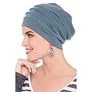 Slouchy Snood Hat - The Original 100% Cotton Slouchy Beanie - Denim