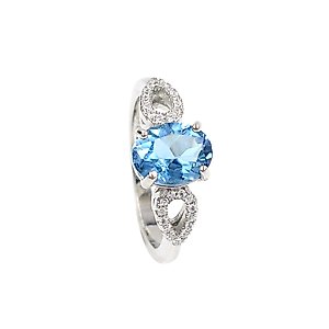 925 Sterling Silver Natural 9X7 MM Oval Cut Swiss Blue Topaz December Birthstone Solitaire Unisex Proposal Engagement Ring Wedding Jewelry Gift For Her (Rhodium Plated Silver, 7.5)