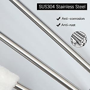 GLENNOR Swivel Towel Bar, SUS304 Stainless Steel Swing Out Towel Rack Brushed Finish Wall Mounted Space Saving Bar