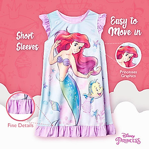 Disney Girls' Little Mermaid Nightgown, UNDER THE WATER 2, 3T