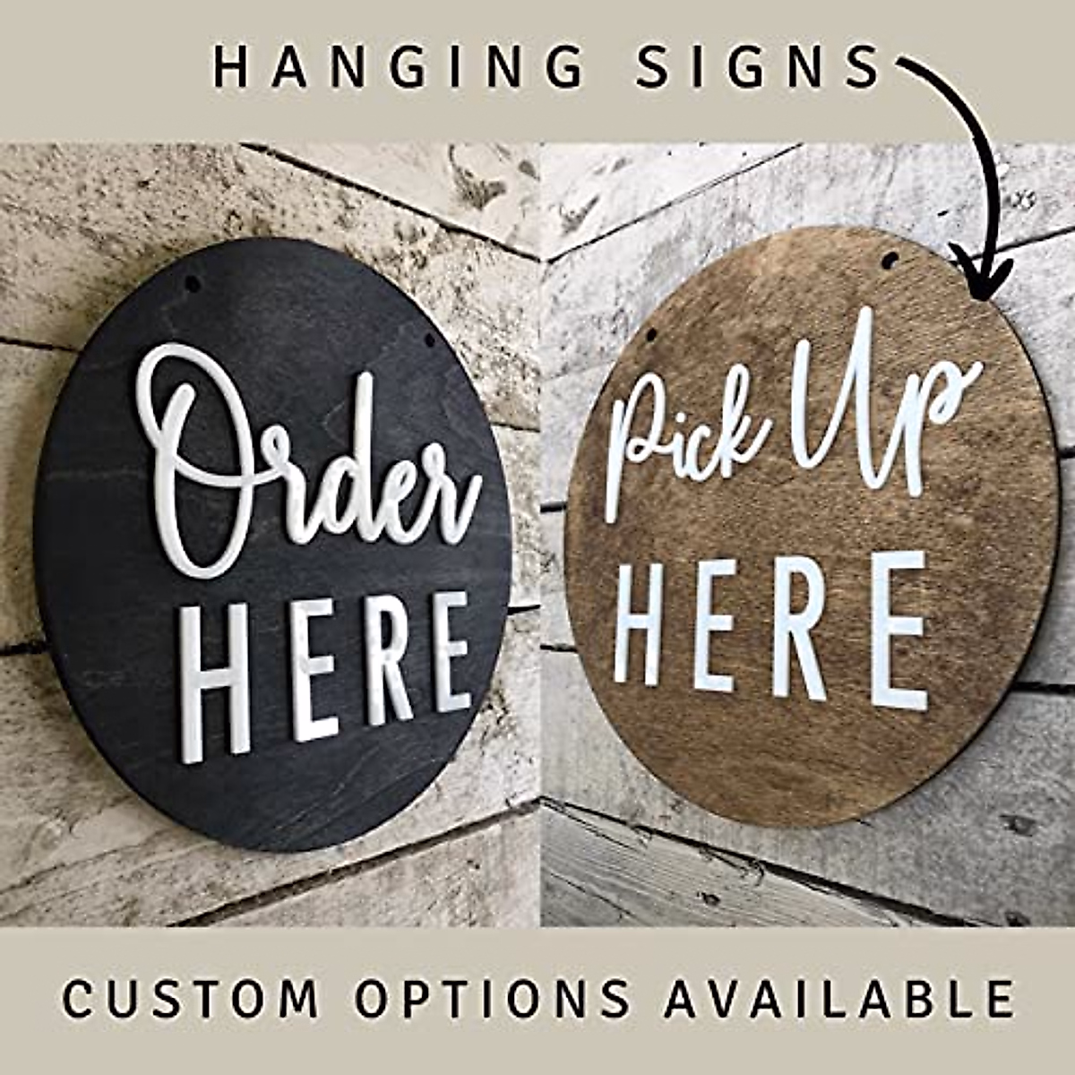 Please Wait To Be Seated Business Freestanding Counter Top Sign | Custom Coffee Shop Restaurant Bakery Ice Cream Stand | Cafe Decor Display Hostess Stand