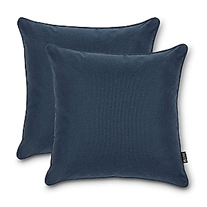 Classic Accessories 56-475-01FadeSafe15501-2PK Montlake FadeSafe Indoor/Outdoor, 20 x 20 x 8 Inch, 2 Pack, Heather Indigo Outdoor Throw Pillows