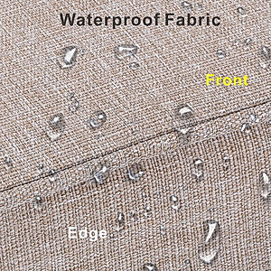 JMKaixin Outdoor Chair Cushions 19 x 19 Inch Waterproof Patio Seat Cushions for Patio Furniture Garden Sofa Couch with Zipper and Adjustable Straps, Set of 4