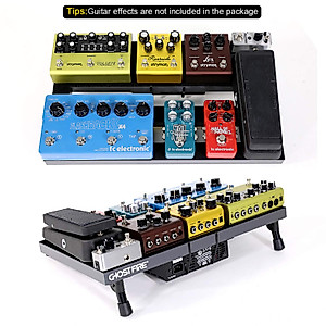 Ghost Fire Guitar Pedal Board Aluminum Alloy 1.76lb Super light Effect Pedalboard 19.8''x11.5'' with Carry Bag,SPL-04