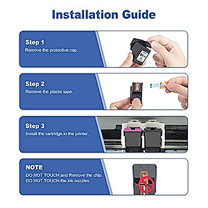 61XL Ink Cartridge Combo Pack High Yield Replacement for HP Ink 61 HP 61XL Works with HP Envy 4500 5530 5534 4502 Deskjet 1000 3000 2540 1010 3510 Officejet 4635 4630 Printer (1 Black, 1 Tri-Color)