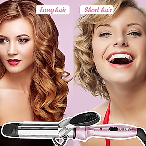 DAN Technology Travel Mini Curling Iron, Dual Voltage Curling Iron up to 450°F for Short Hair,Nano - Titanium Barrels & 30s PTC Fast Heating…