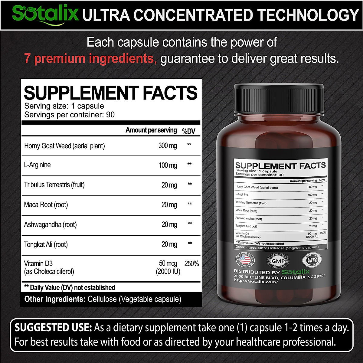 Ultra Muscle Builder Supplement 13800mg Highest Potency with L-Arginine, Tribulus - Increase Energy, Stamina, Strength, Sports Training Support 90-day supply (90 Count (Pack of 1))