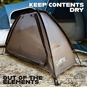 CAMPYRE - Tent & RV Camping Organizer with Zippered Flap, 9-Shelf Storage. Tent Organizer, RV Shoe Organizer, Dining Tent Organizer. Organize any other Camp Gear/Accessories (Patented - Licensed)