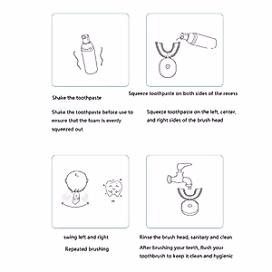 ZPC 2 Pieces of Children's toothbrushes Full Round Children's U-Shaped Toothbrush 360° Oral Cleaning Design for Toddlers and Children Soft Manual Training Toothbrush for 2-6 Years Old Children