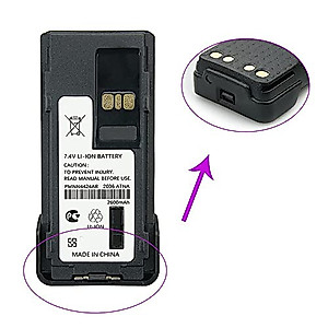 Vineyuan 7.4V 2600mAh PMNN4424AR Li-ion Battery for APX 1000 APX 2000 APX 3000 APX 4000 Two Way Radio Battery with Belt Clip - 10 Pack