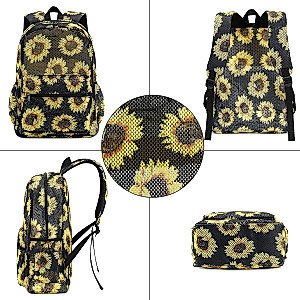 Bluboon Mesh Backpack for Girls Kids See Through School Bookbag with Mesh Drawstring Bag Semi-Transparent Beach Bag Daypack Gear Backpack