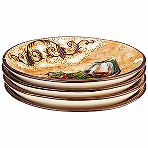 Certified International Tuscan View Soup/Pasta Bowl, 9.5-Inch, Set of 4, Multicolored