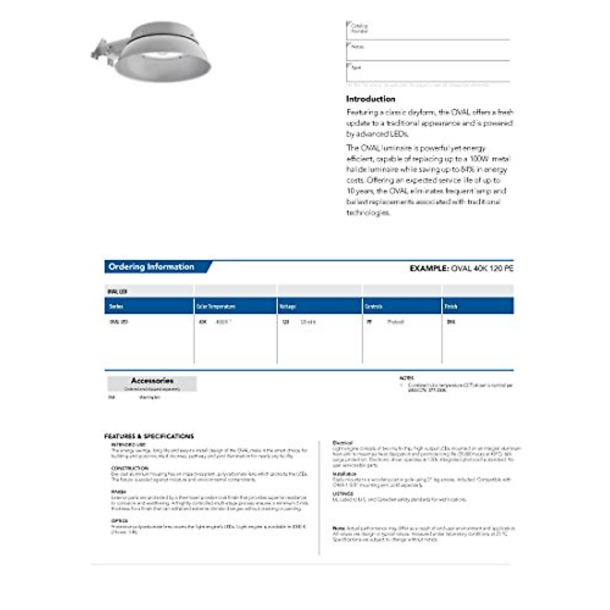 Lithonia Lighting Oval 40K 120 PE DNA M4 Dusk to Dawn Integrated Outdoor LED Area Light, 20W, White
