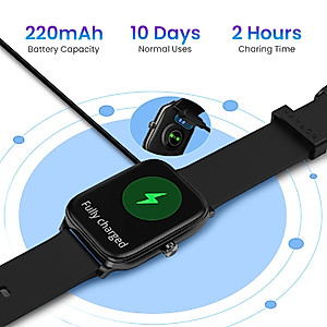 HAYLOU Smart Watch for Android iOS Phones, 1.69" Touch Screen Smart Watches for Men Women with 12 Sport Modes, Fitness Tracker with Heart Rate Blood Oxygen Sleep Monitor IP68 Waterproof Fitness Watch