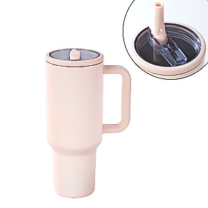 40oz Tumbler With Handle Flip Straw Lid,Leak Proof Insulated Tumbler Double Wall Vacuum Insulated Cup Reusable BPA Free Stainless Steel Water Bottle With Rubber Base Lid,Travel Mug Gifts for Her/Him