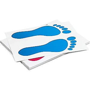 Kids Footprint Decal Stickers for Classroom Decor (32 Pairs)
