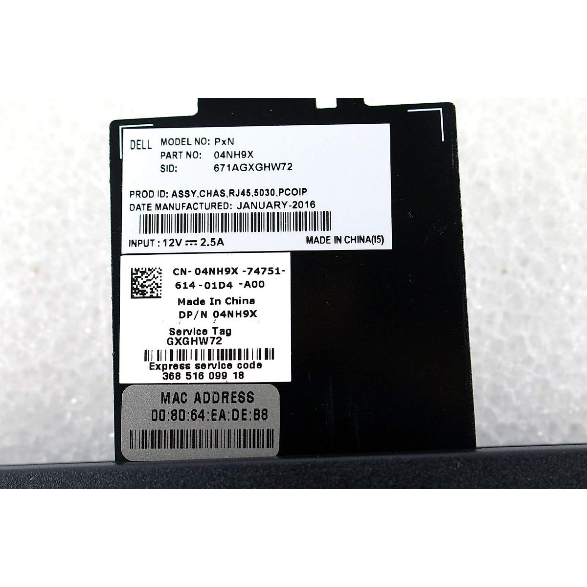 Dell Wyse 4NH9X 5030 Mini Desktop, 512 MB RAM, 32 MB Flash, Black