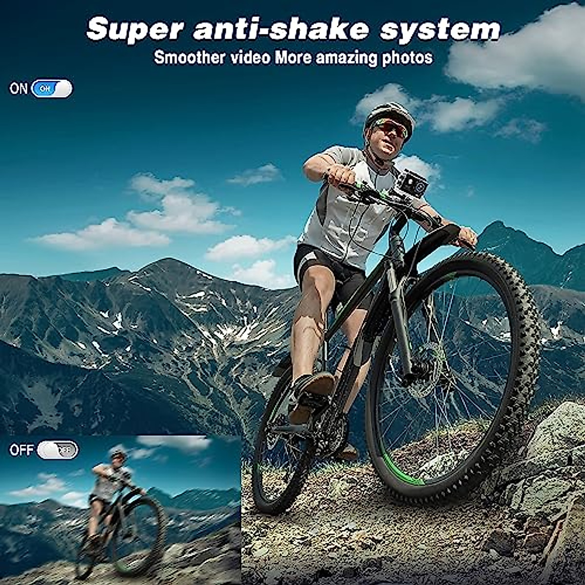 HiDectee Action Camera 4K 30FPS Sports Camera, 170° Wide-Angle 30M Waterproof Underwater Camera with 2.4G Remote Control, Built-in WiFi, 2 Batteries, 32G SD Card and Helmet Mount Accessories Kits