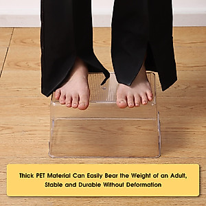 Refrigerator Organizer Bins, Clear Pantry Organization and Storage with Cutout Handles, Set Of 6 Stackable Plastic Freezer Organizer Bins for Fridge, Cabinet, Kitchen Countertops - BPA Free