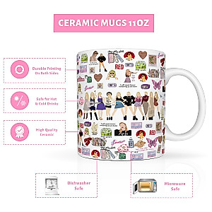 Singer’s Merchandise Music Fans Mug Singer Album Inspired Gift Music Lover Gift Birthday Christmas Gifts for Women Friends Sister Her 11 Oz Coffee Mug Cup