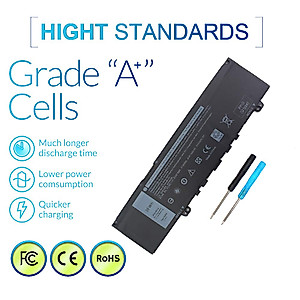 38WH F62G0 New Laptop Battery for Dell Inspiron 13 7000 7370 7373 7380 5370 7386 2-in-1 P83G P83G001 P87G P87G001 Vostro 5370 13-5370-D1505G D1525S D1605S Series F62GO RPJC3 39DY5-12 Months warranty