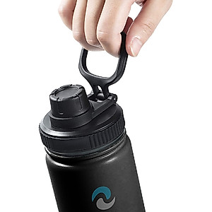 NuRich Hydraflow Wide Mouth Spout Twist Chug Nalgene Replacement Lid or Cap, Compatible with Nalgene 32 oz Wide Mouth Lid, Hydroflask & Many More Top Water Bottle Brands Sizes 12 16 18 20 32 40 64 Oz