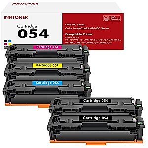 054 054H Toner Cartridge 5 Pack Compatible Replacement for Canon Cartridge 054 for Canon Color ImageCLASS MF644Cdw MF642Cdw LBP622Cdw MF642 MF644 Printer |Black Cyan Yellow Magenta|